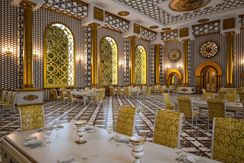 3D Rendering of the Hall in a Classic Style. Classic Interior Stock ...