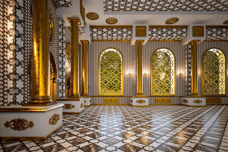 3D Rendering of the Hall in a Classic Style. Classic Interior Stock ...