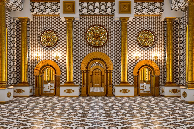 3D Rendering of the Hall in a Classic Style. Classic Interior Stock ...