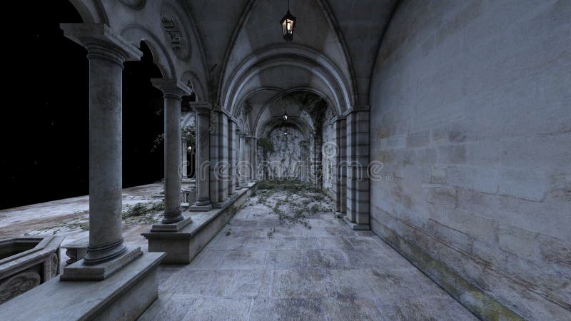 3D Rendering of the Hall Corridor Stock Illustration - Illustration of ...