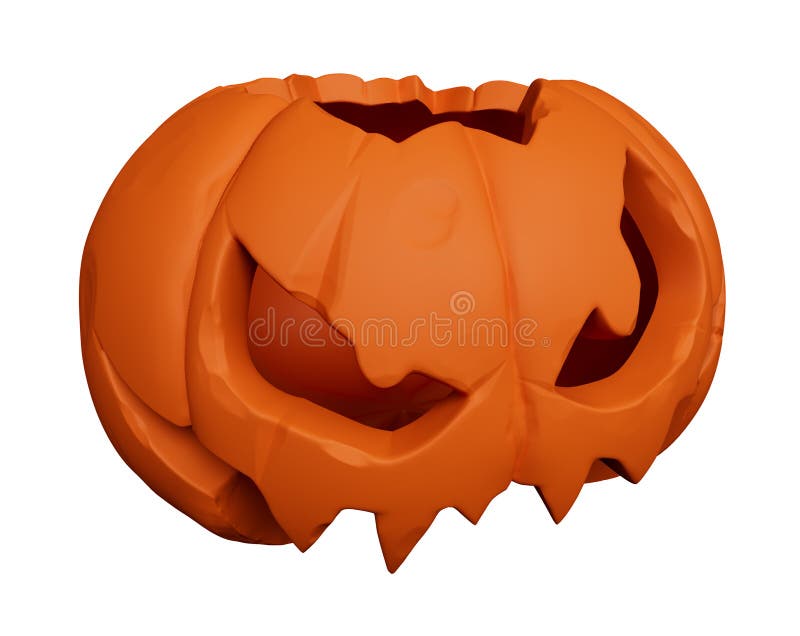 3d Rendering of Halloween Pumpkin Side View Minimal Halloween ...