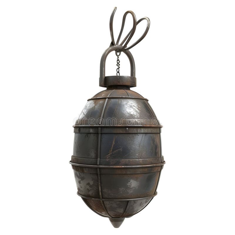 3D Rendering of a Hand Bomb of War on Transparent Background - Ai ...
