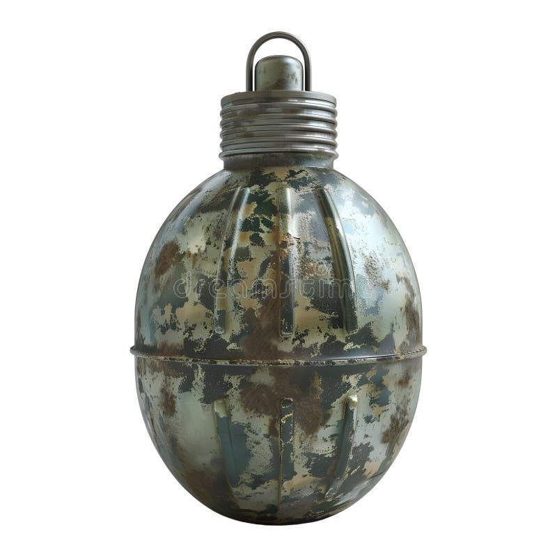 3D Rendering of a Hand Bomb of War on Transparent Background - Ai ...
