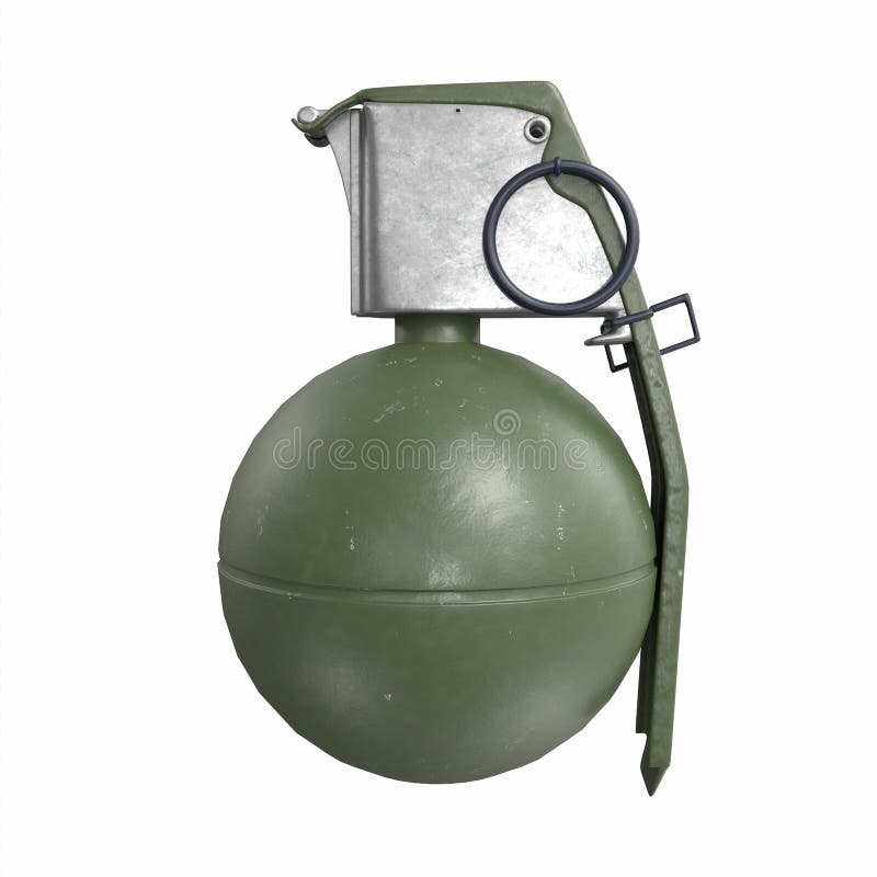 3d Rendering of Hand Grenade Stock Illustration - Illustration of ...