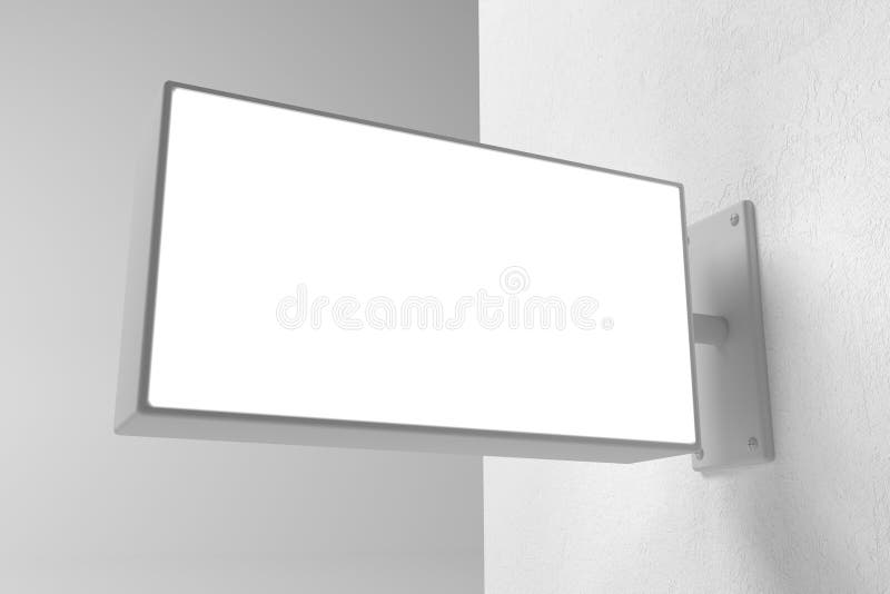 3d Rendering of a Hanging Wall Sign, Rectangular Billboard, Signboard ...