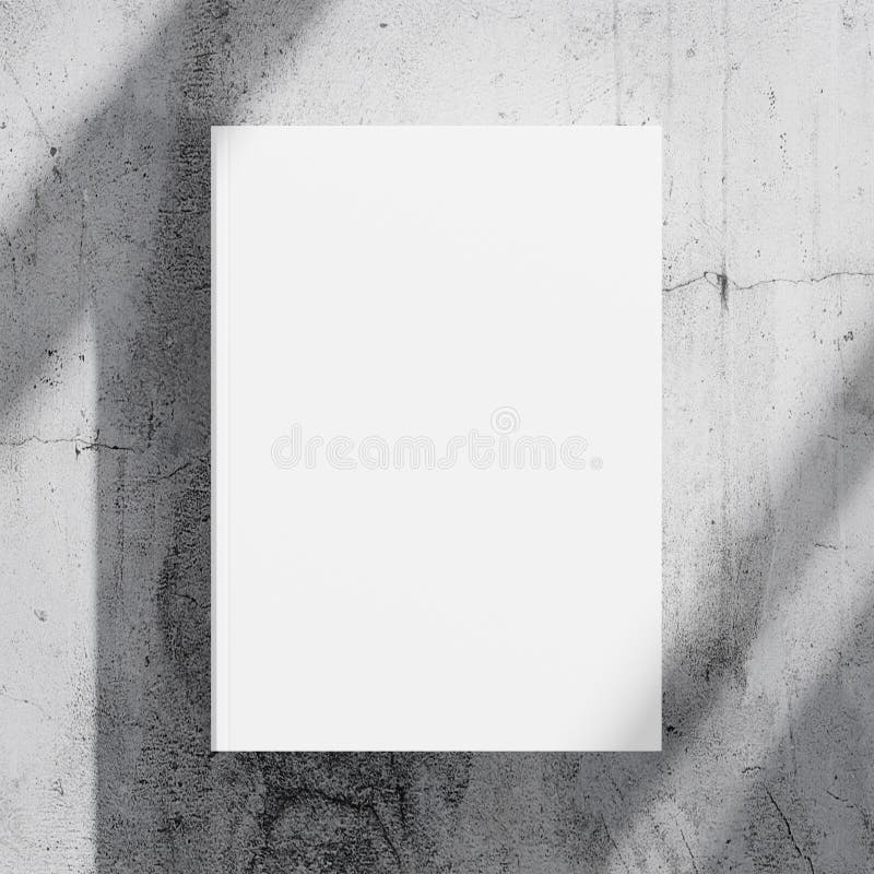 3D Rendering A4 Hardcover Book with Fabric Cover Mockup. Empty Book ...