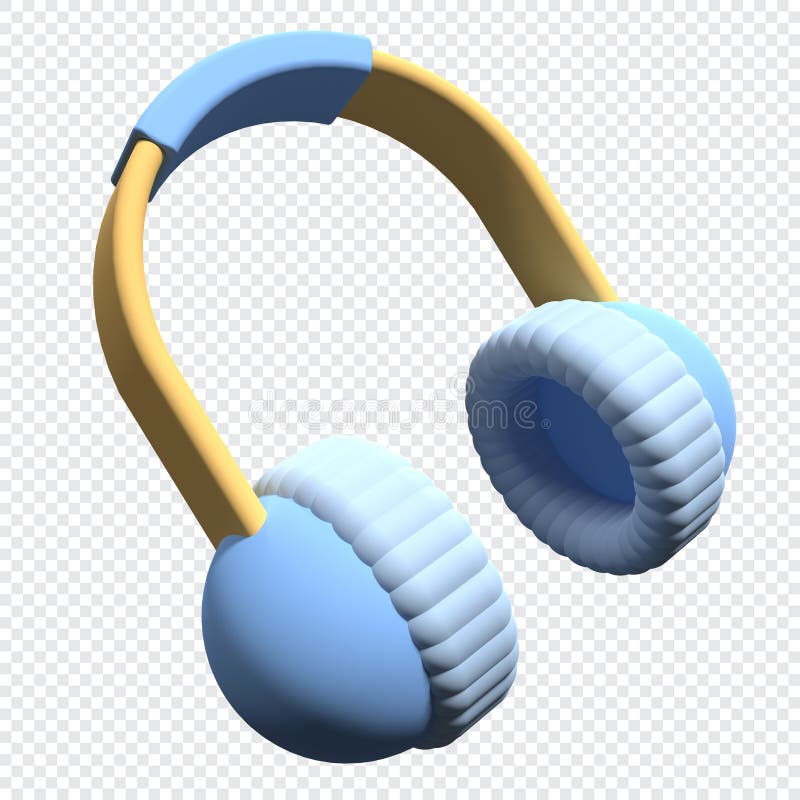 3d Rendering Headphones Transparent Background. Wireless Headphones ...