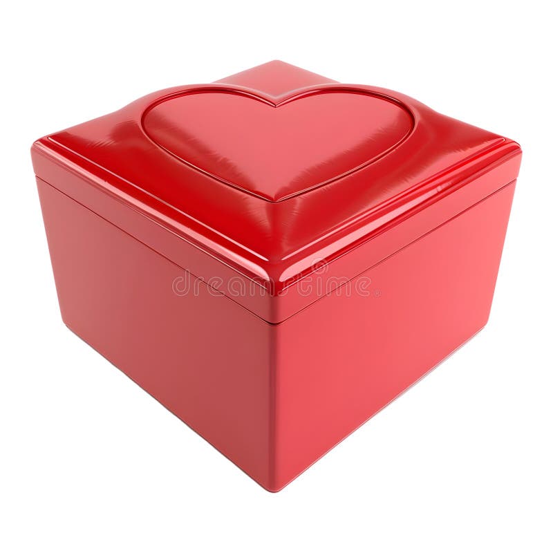 3D Rendering of a Heart in a Gift Box on Transparent Background - Ai ...