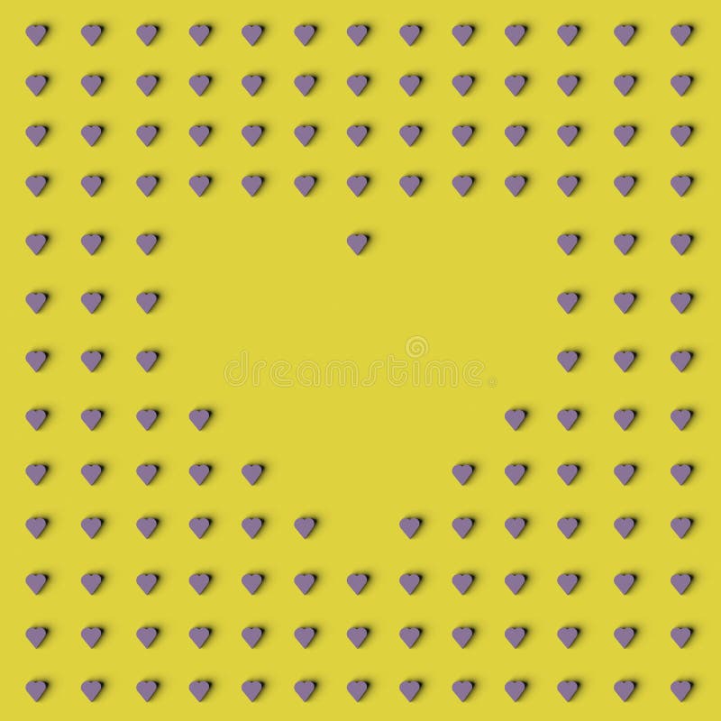 3d Rendering of Heart Shape Frame Stock Illustration - Illustration of ...