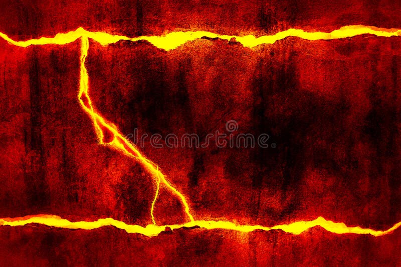 3D Rendering Heat Red Cracked Ground Texture Stock Illustration ...