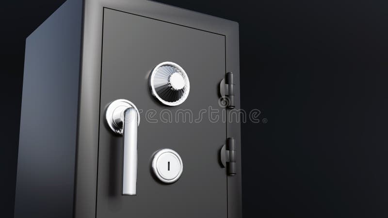 A Heavy-duty Metal Safe with a Combination Lock and Keyhole. Stock ...