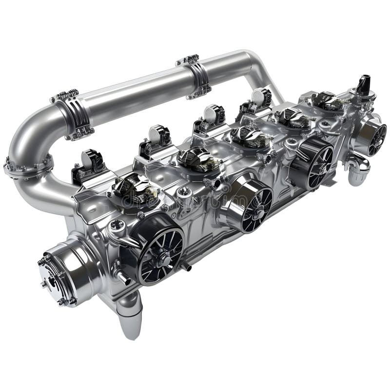 3D Rendering of a Heavy Engine of Vehicle on Transparent Background ...