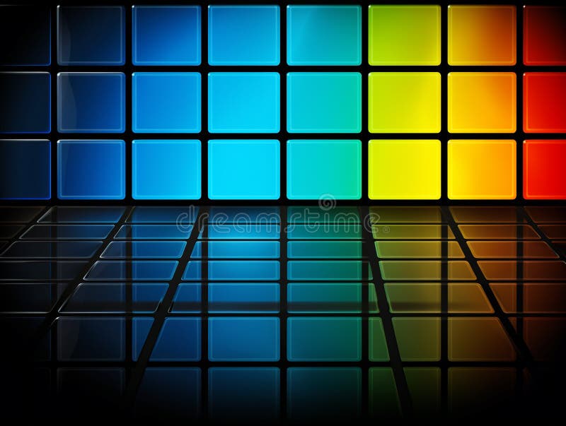 3D Rendering High Quality Colorful Window Glass Stock Illustration ...