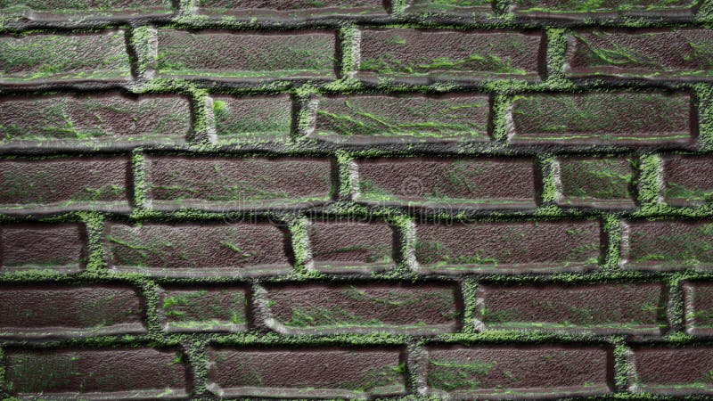 3D Rendering. High Quality 3D Render. Brick Texture with Moss. Bricks ...