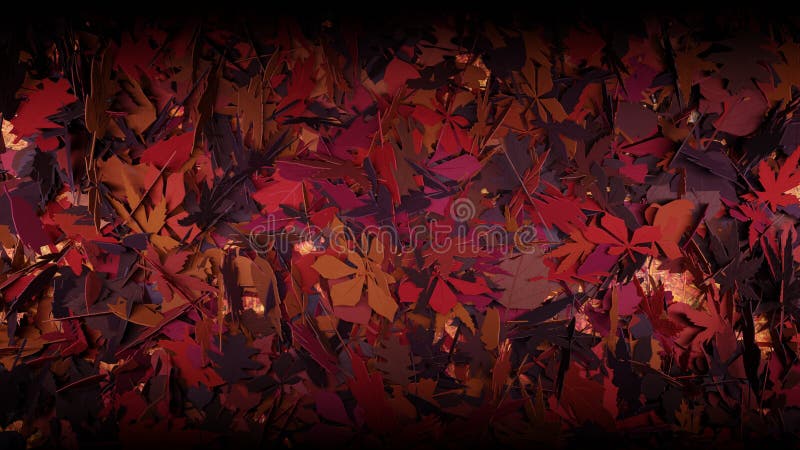 3D Rendering. 3D High Quality Render. Leaves with Red Tones in the Fall ...