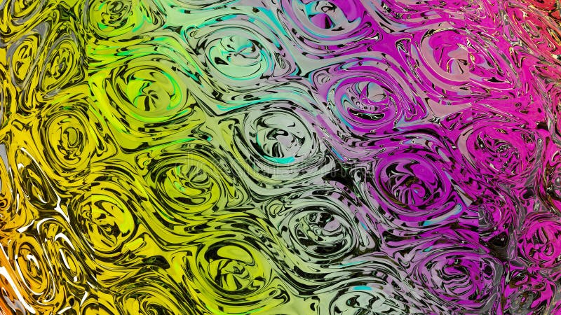 3D Rendering. 3D High Quality Render. Swirl Pattern with Glass Texture ...