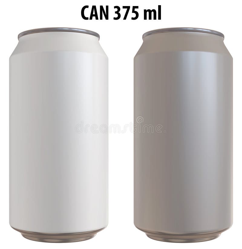 3D Rendering - High Resolution Image of CAN 375ml, White and Silver ...