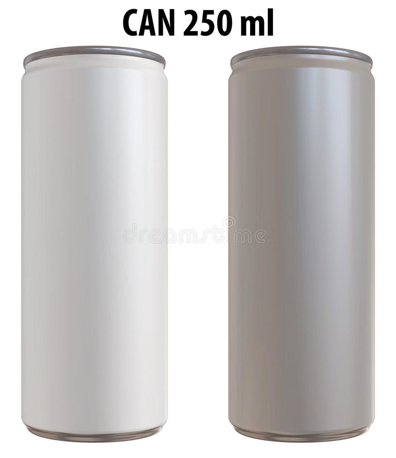 3D Rendering - High Resolution Image of CAN 250ml, White and Silver ...
