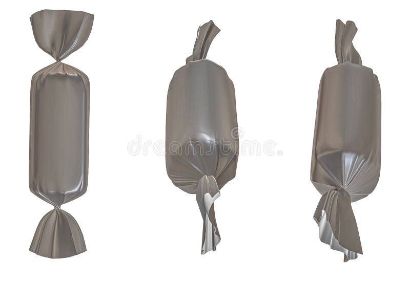 3D Rendering - High Resolution Image Candy Cylindrical Isolated on a ...