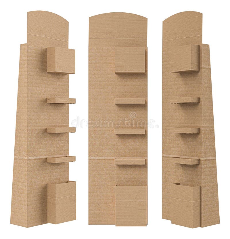 3D Rendering - High Resolution Image Pos Floor Display Box Template ...