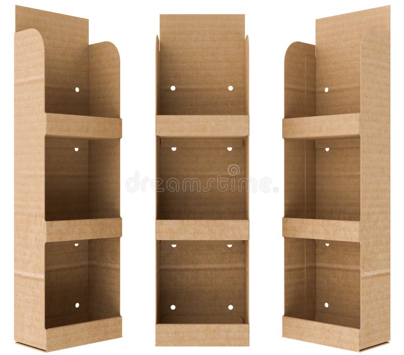 3D Rendering - High Resolution Image Pos Floor Display Box Template ...