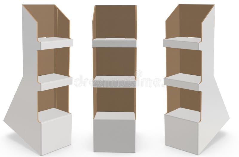 3D Rendering - High Resolution Image Pos Floor Display Box Template ...