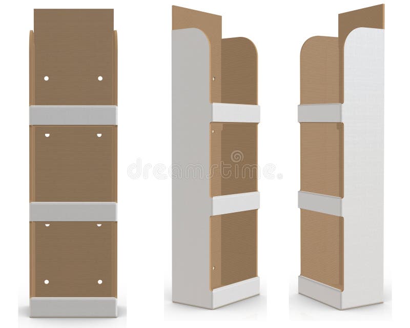 3D Rendering - High Resolution Image Pos Floor Display Box Template ...