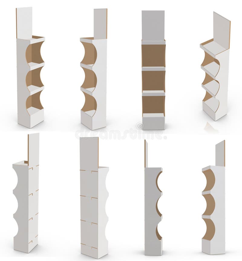 3D Rendering - High Resolution Image Pos Floor Display Box Template ...