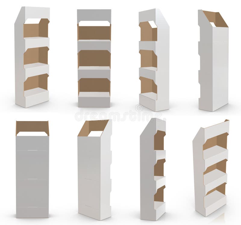 3D Rendering - High Resolution Image Pos Floor Display Box Template ...