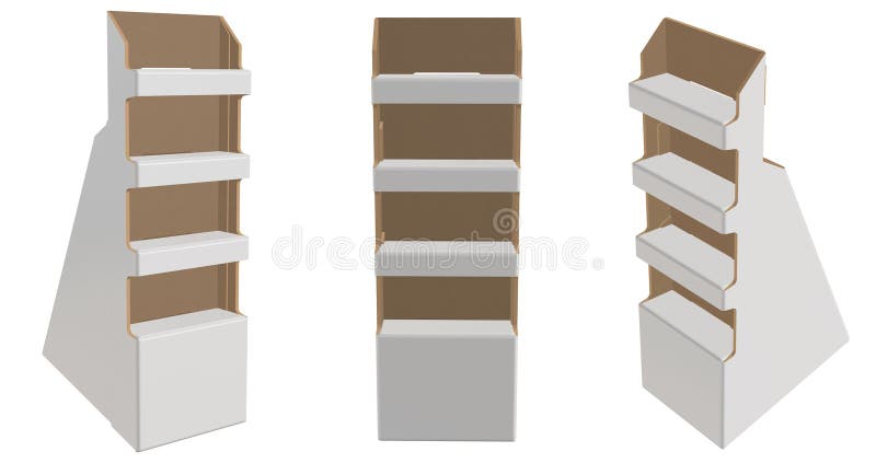 3D Rendering - High Resolution Image Pos Floor Display Box Template ...