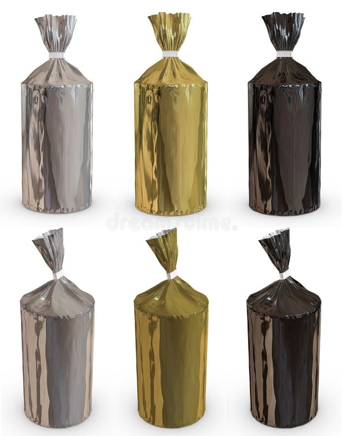 3D Rendering - High Resolution Image Six Colors of Rice Bag from Two ...