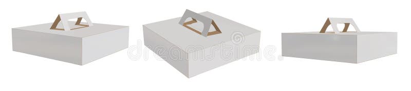 3D Rendering - High Resolution Image White Custom Carrier Box Template ...