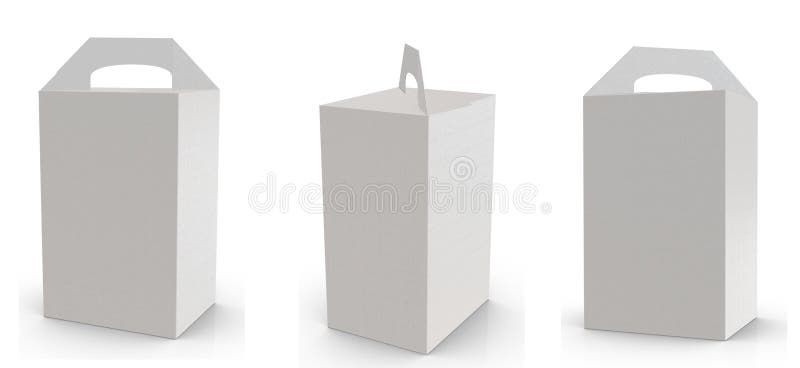 3D Rendering - High Resolution Image White Custom Gift Box Template ...