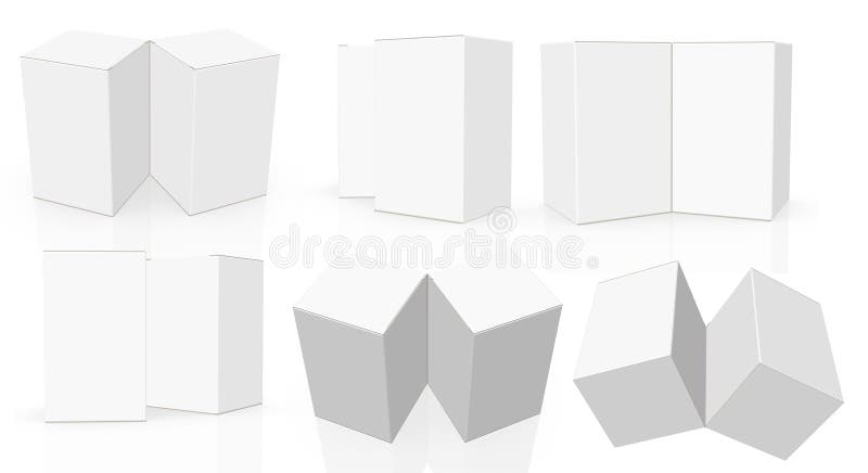 3D Rendering - High Resolution Image White Double Basic Box Template ...