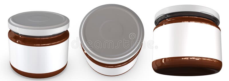 3D Rendering - High Resolution Image White Glass Jar Template Isolated ...