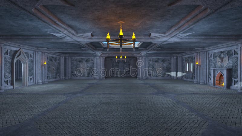 3D Rendering of Historic Castle Stock Illustration - Illustration of ...