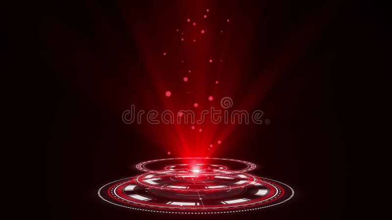 Hologram Rounded HUD Design Animation. Digital Technology Concept in ...