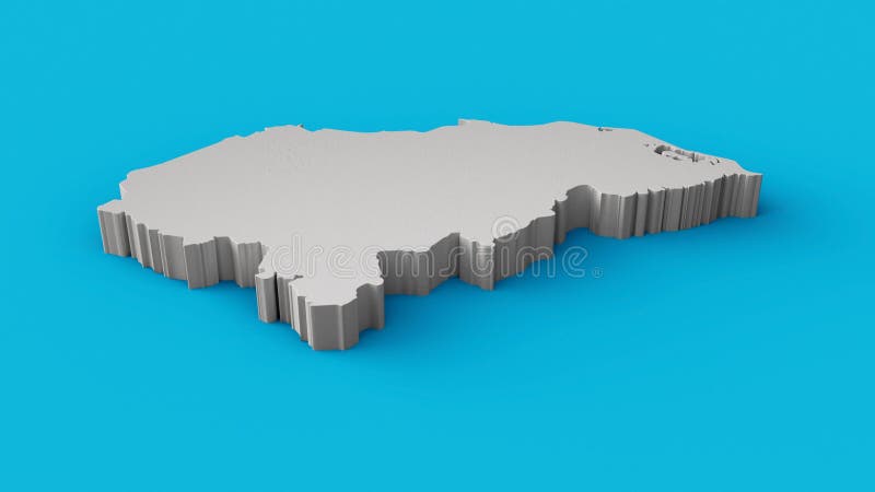 3D Rendering of Honduras Map Geography Stock Illustration ...