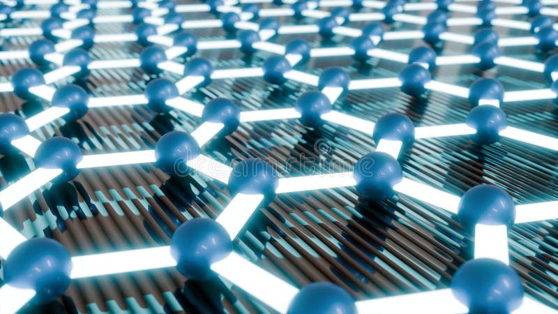 A Honeycomb Pattern Resembling a Molecule Structure Stock Illustration ...