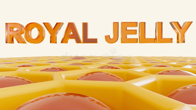 Honeycomb Structure in a Bright Yellow and the Words "ROYAL JELLY ...