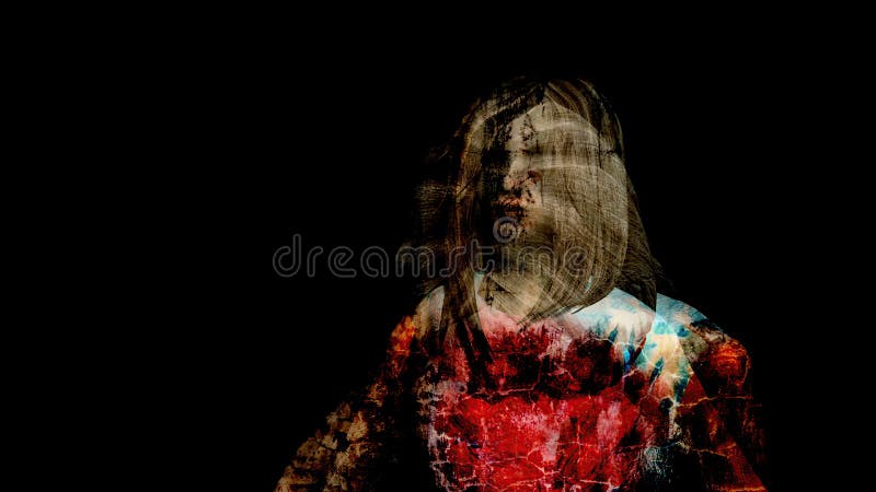 Horror Zombie with Effects stock illustration. Illustration of bizarre ...