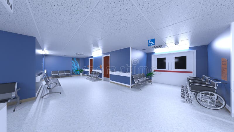 Inside the Hospital Room, Modern Hospital Stock Illustration ...
