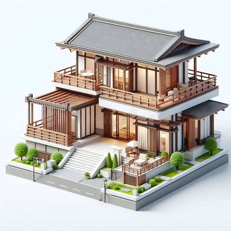 3D Rendering of House Exterior with Clipping Path. 3D Rendering of ...