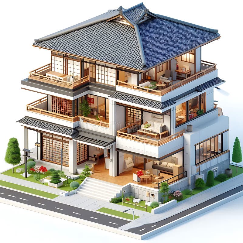 3D Rendering of House Exterior with Clipping Path. 3D Rendering of ...