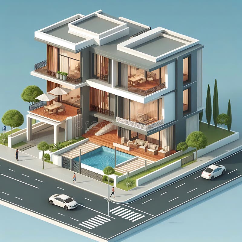 3D Rendering of House Exterior with Clipping Path. 3D Rendering of ...