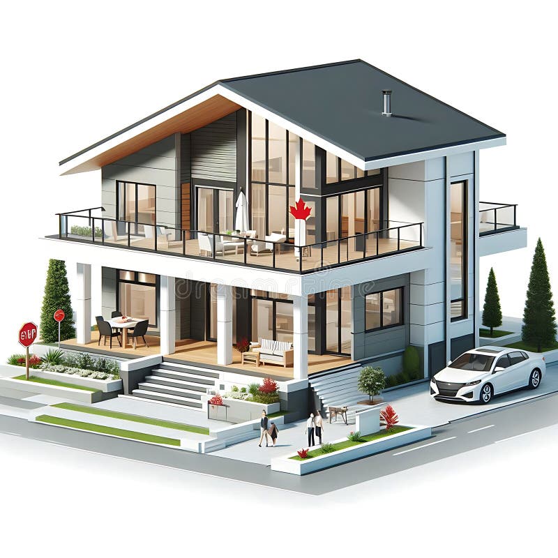3D Rendering of House Exterior with Clipping Path. 3D Rendering of ...