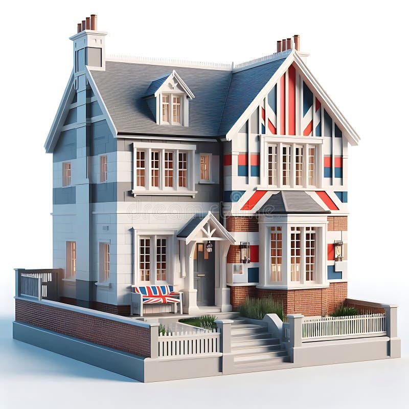 3D Rendering of House Exterior with Clipping Path. 3D Rendering of ...