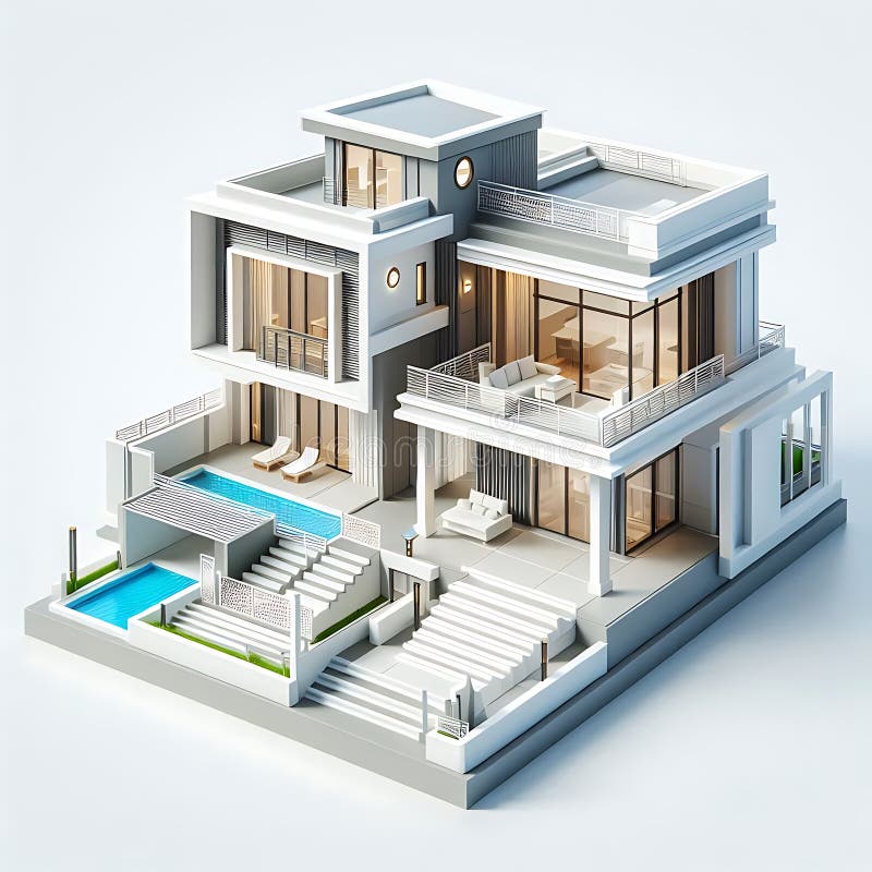 3D Rendering of House Exterior with Clipping Path. 3D Rendering of ...