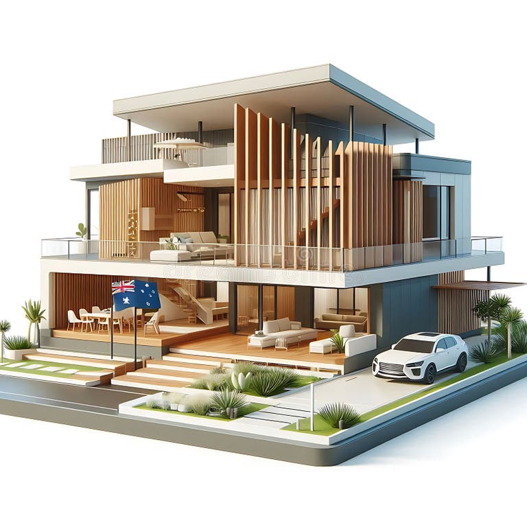 3D Rendering of House Exterior with Clipping Path. 3D Rendering of ...