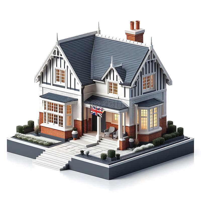 3D Rendering of House Exterior with Clipping Path. 3D Rendering of ...
